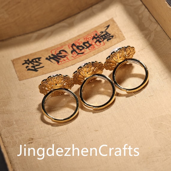 Chinese antique handcrafted filigree craft inlaid nat… - Gem