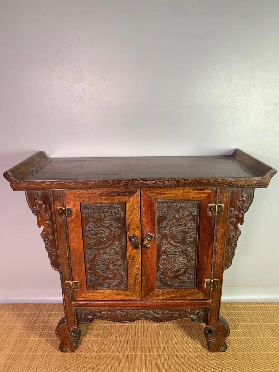 Chinese Antique Pure Hand-carved Rosewood Cabinet, Exquisite and Unique ...