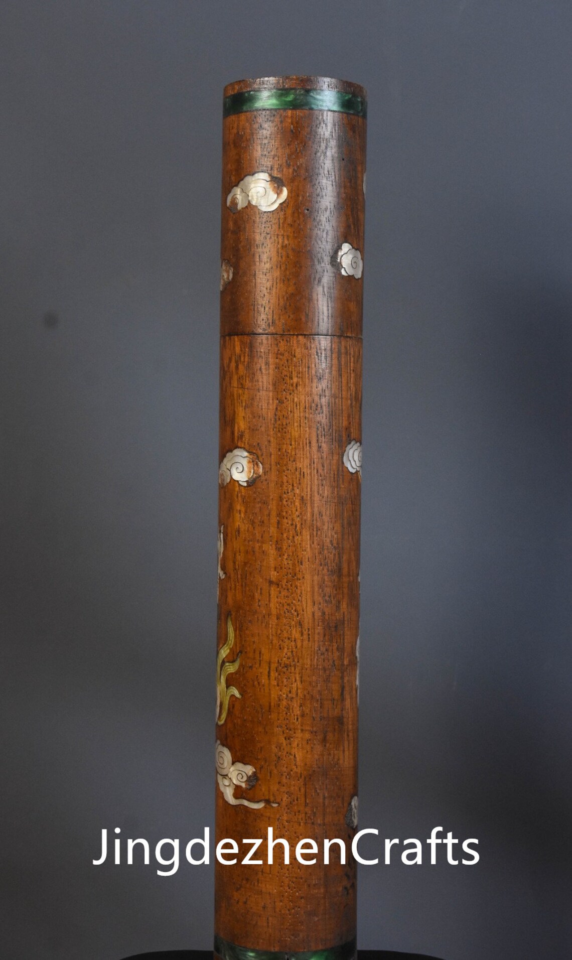 Chinese Antique Hand-carved Large Rosewood Inlaid Berron - Etsy