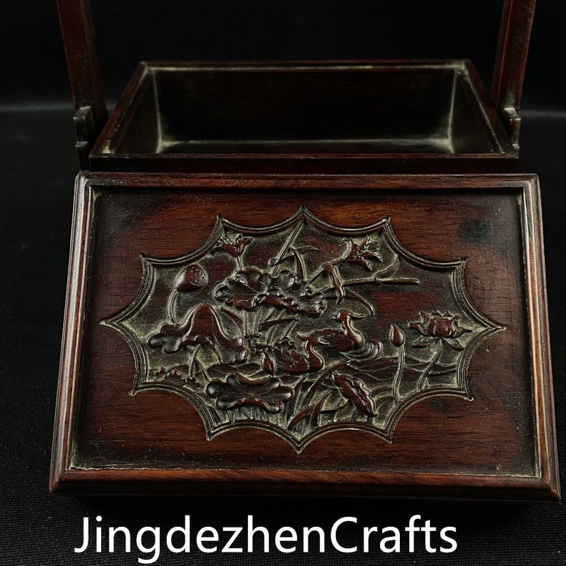 Boxes & Bins Collection of Chinese antique hand-carved rosewood food ...