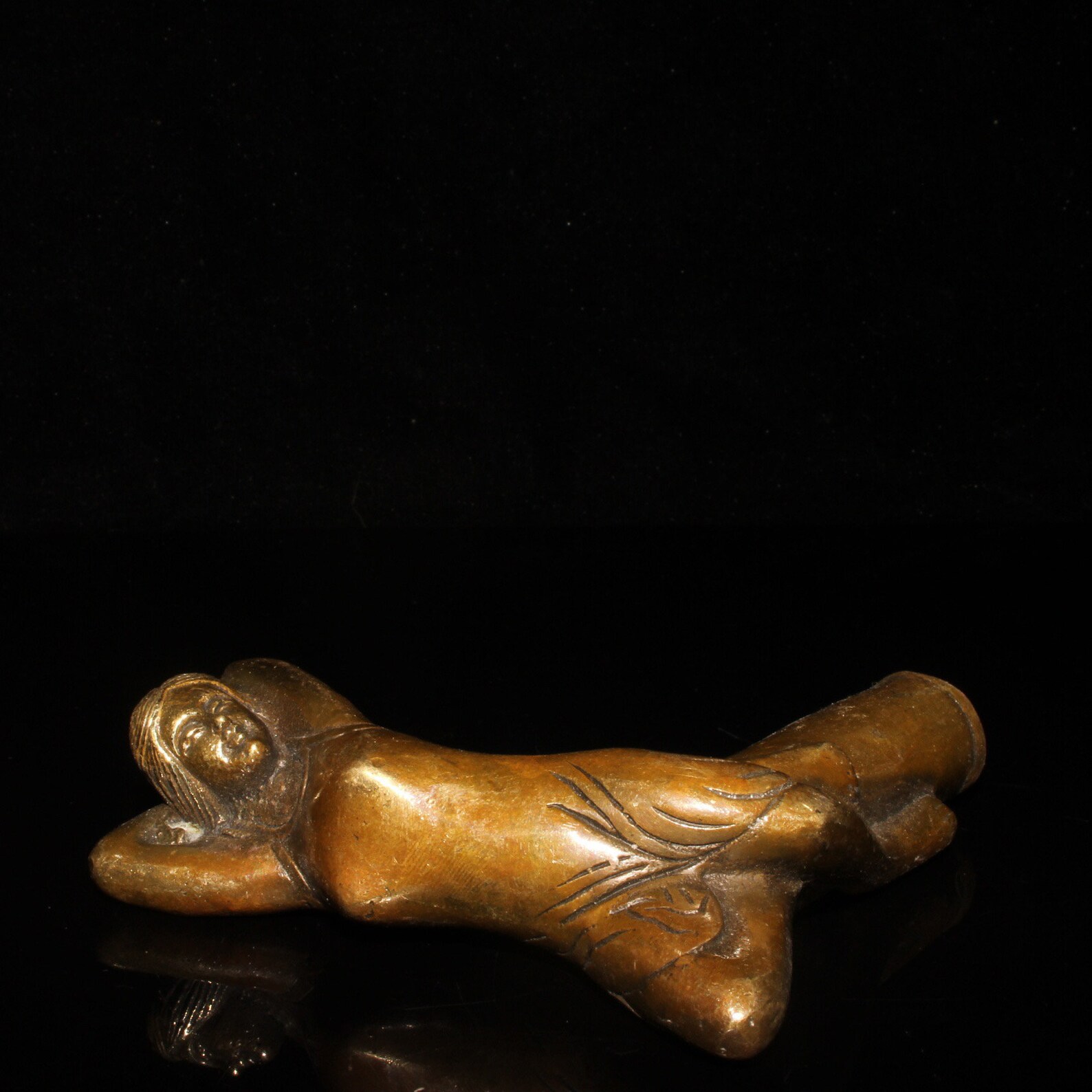 Chinese Antique Pure Copper Mermaid Cane Head - Etsy