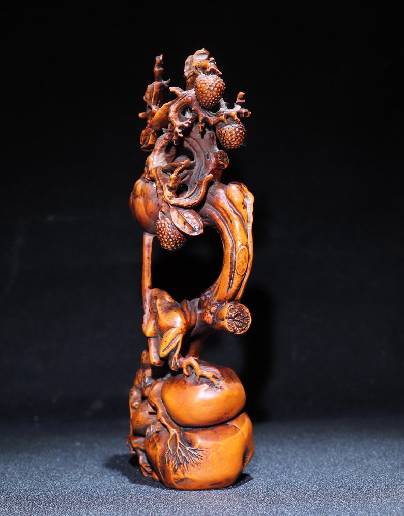 China's Ancient Natural Statues of Boxwood and Papaya Are - Etsy