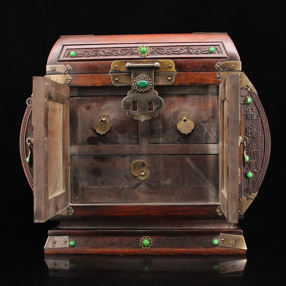 Chinese Antique Box Collection Handmade Wood Inlaid Gem Box | Etsy