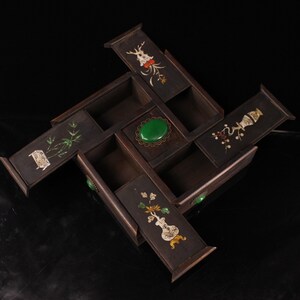 Precious Chinese Antique Qing Dynasty Old Wooden Box Inlaid - Etsy