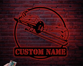Trombone Music Sign - Etsy