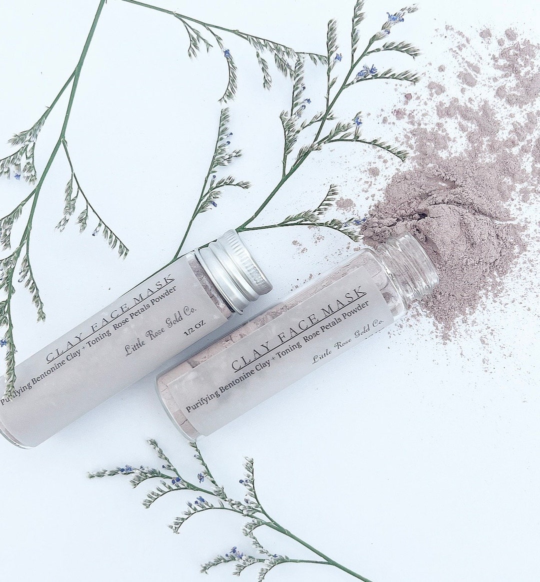 Clay + Rose Mask~bentonite Clay Rose Petals Mask~facial Mask~organic ...