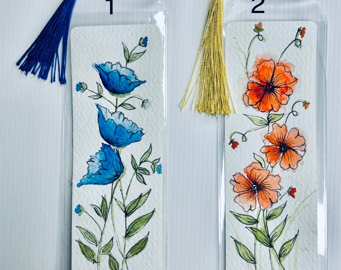Bookmark, Watercolor Floral Bookmark Gift for Book Lover - Etsy