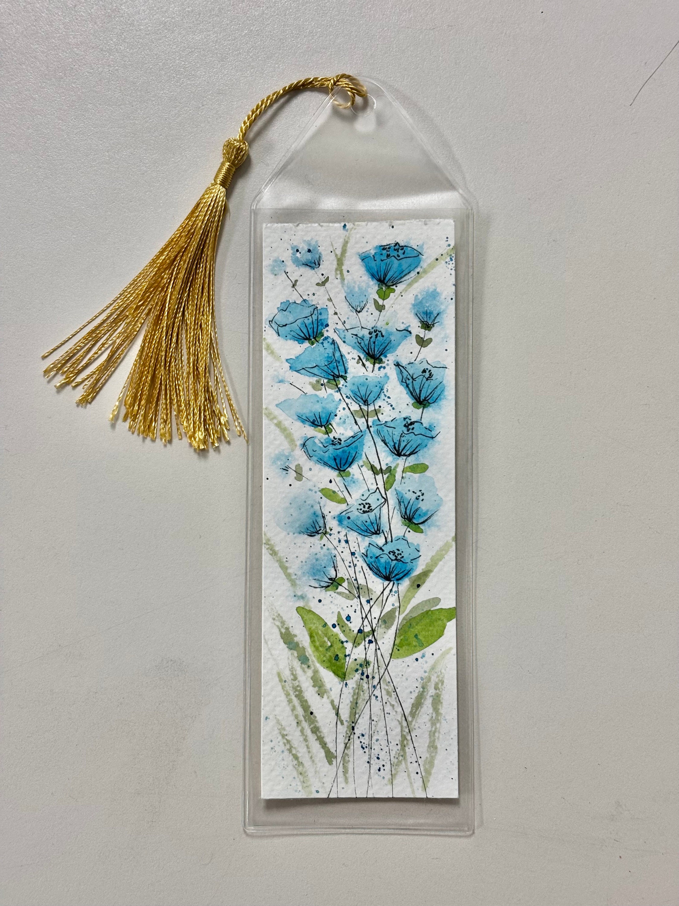 Floral Watercolor Bookmark. - Etsy