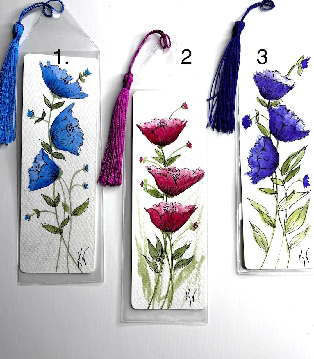 Watercolor Bookmarks - Gift for Book Lover, Say It With Words. - Etsy