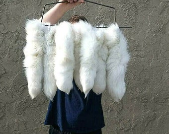 White Fox Tail - Etsy