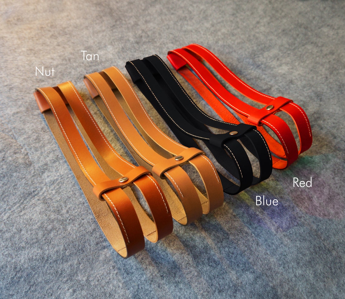 Leather Shelf Straps Nut Color Chic Office Decor Handmade - Etsy