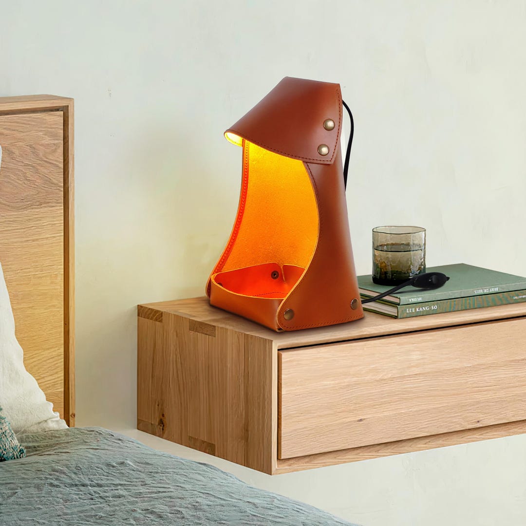 Table Lamp, With Valet Tray, for Bedside Night Light , Nightstand Lamp ...