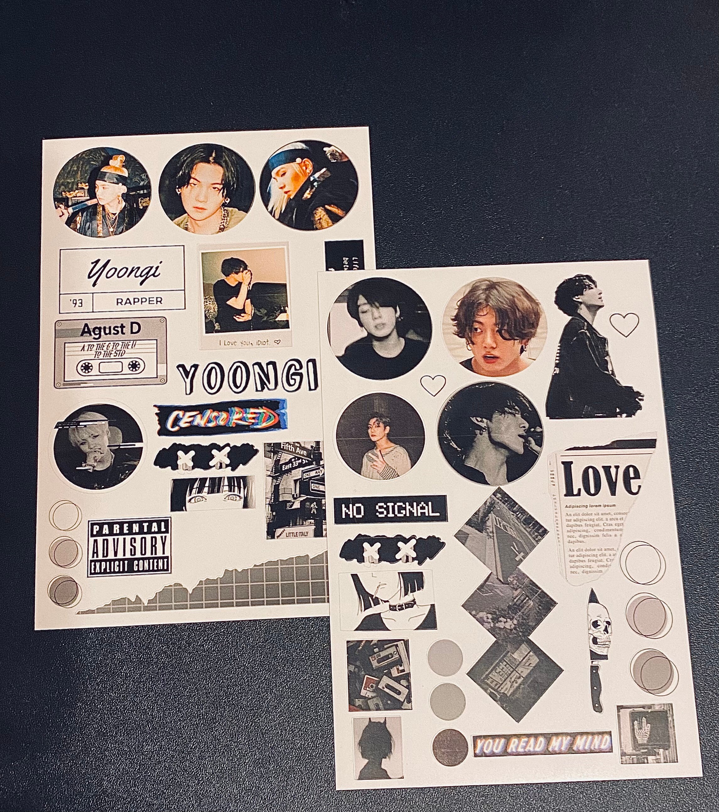 BTS Sticker Sheet 7 Pack BTS-core Read Description | Etsy