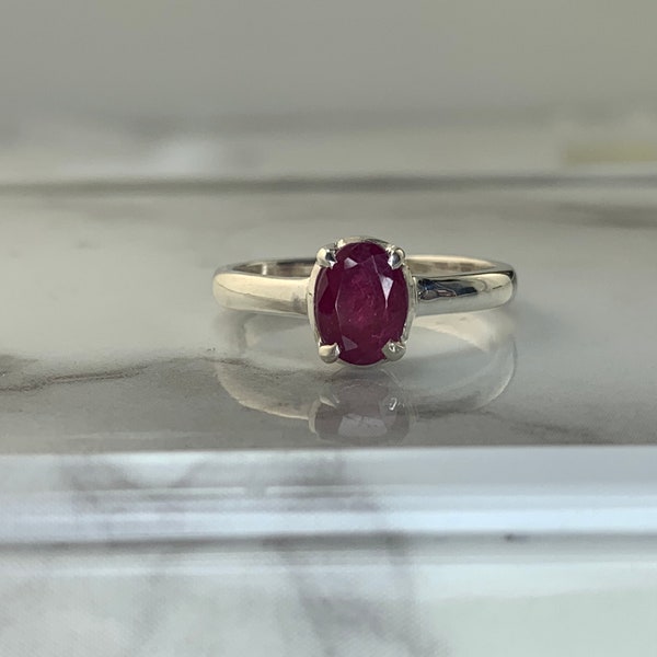 Genuine Ruby Ring - Etsy