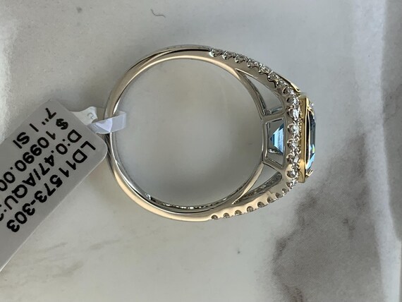 Estate 14kt and Platinum 2.62ct Aquamarine and Diamon… - Gem