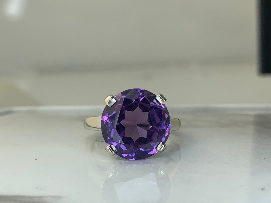 Estate 14kt Synthetic Alexandrite Ring - Etsy