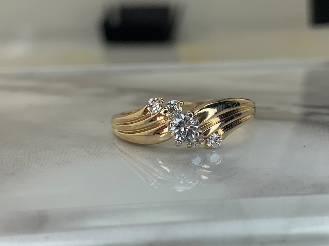 Estate 14kt .36cttw Diamond Ring - Etsy