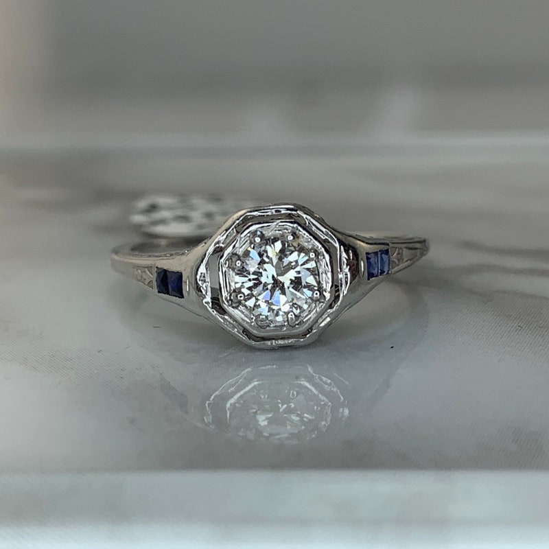 Genuine Diamond Ring - Etsy