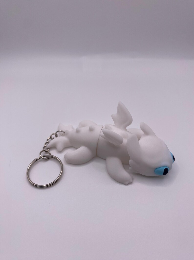 3D Print Light Fury Keychain - Etsy