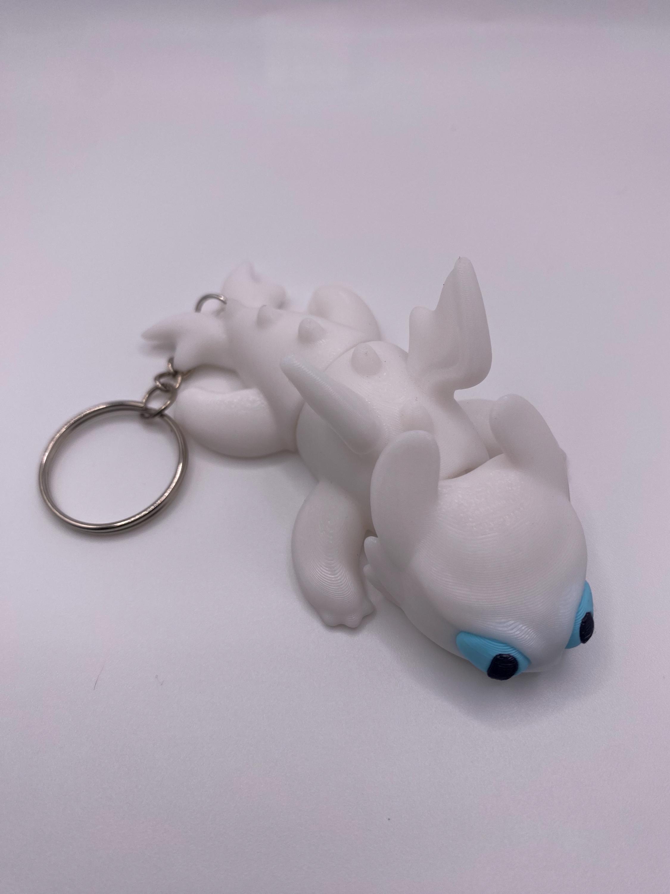 3D Print Light Fury Keychain - Etsy