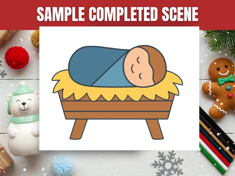 Printable Build a Baby Jesus in Manger Nativity Cut & Paste Bible ...