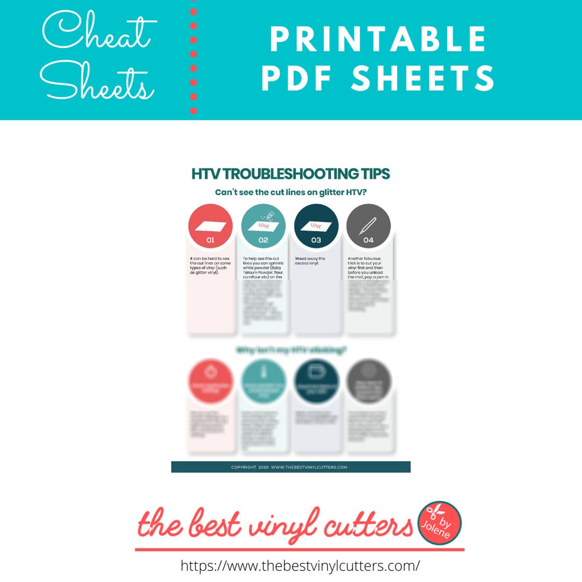 Printable Cheat Sheets for Troubleshooting HTV Tips - Etsy