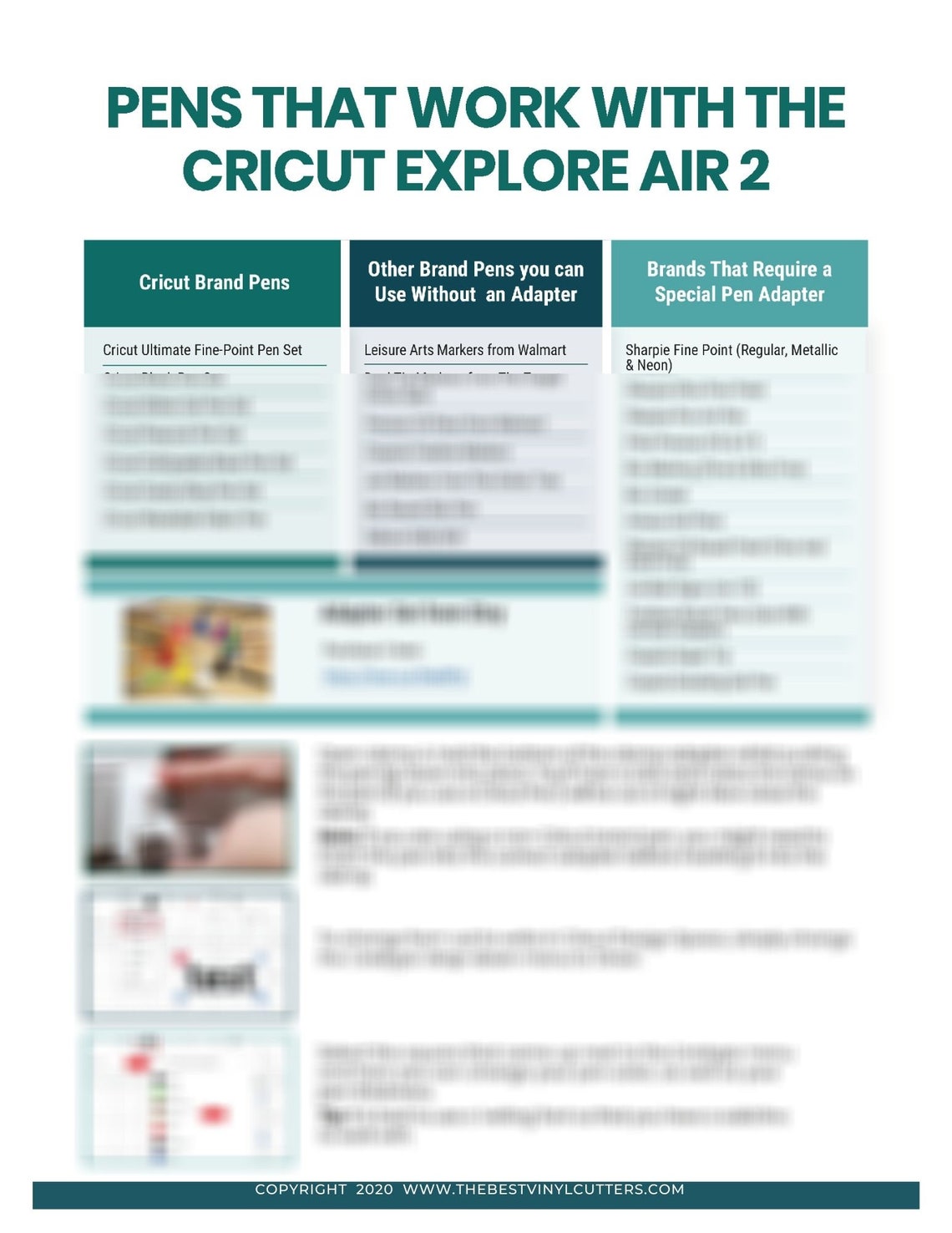 Printable Cheat Sheets for Cricut Explore Air 2 Beginners - Etsy
