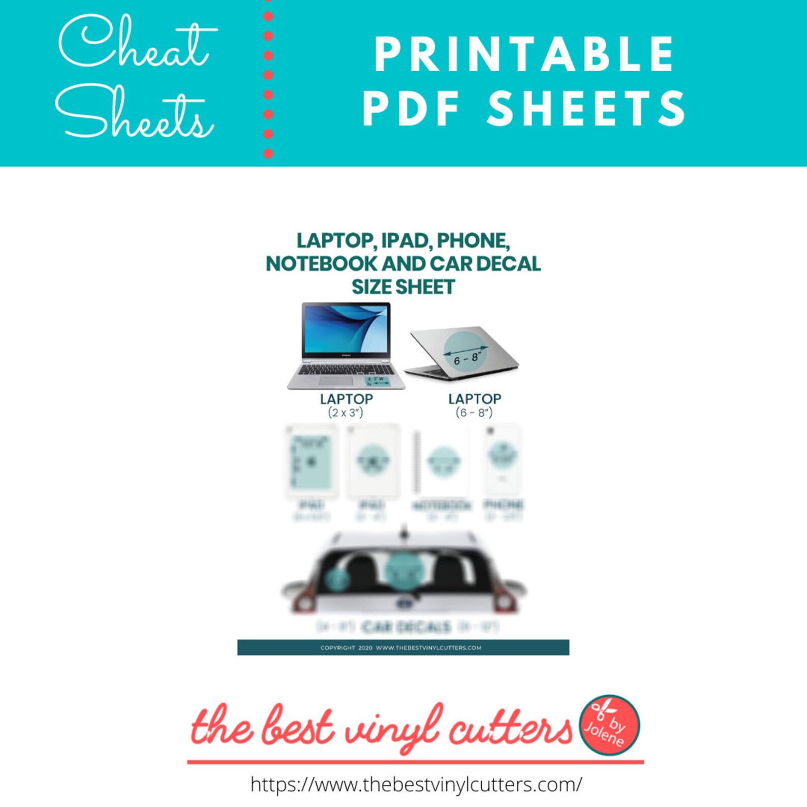 Printable Cheat Sheets for Sizes for Decals - Beginners Guide PDF ...