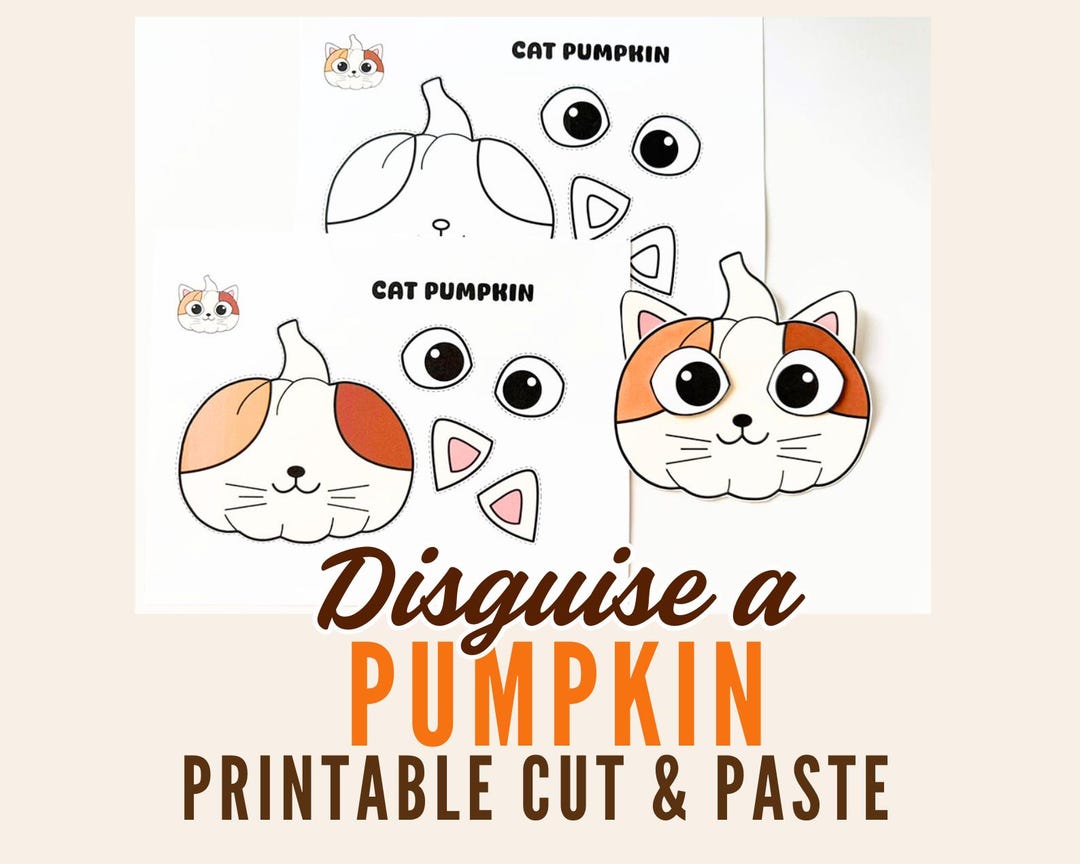 Disguise a Pumpkin as a Cat, Cat Pumpkin Disguise, Pumpkin in Disguise ...