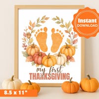 Sweeter Than Pumpkin Pie / Footprint Art Craft / Thanksgiving Fall ...