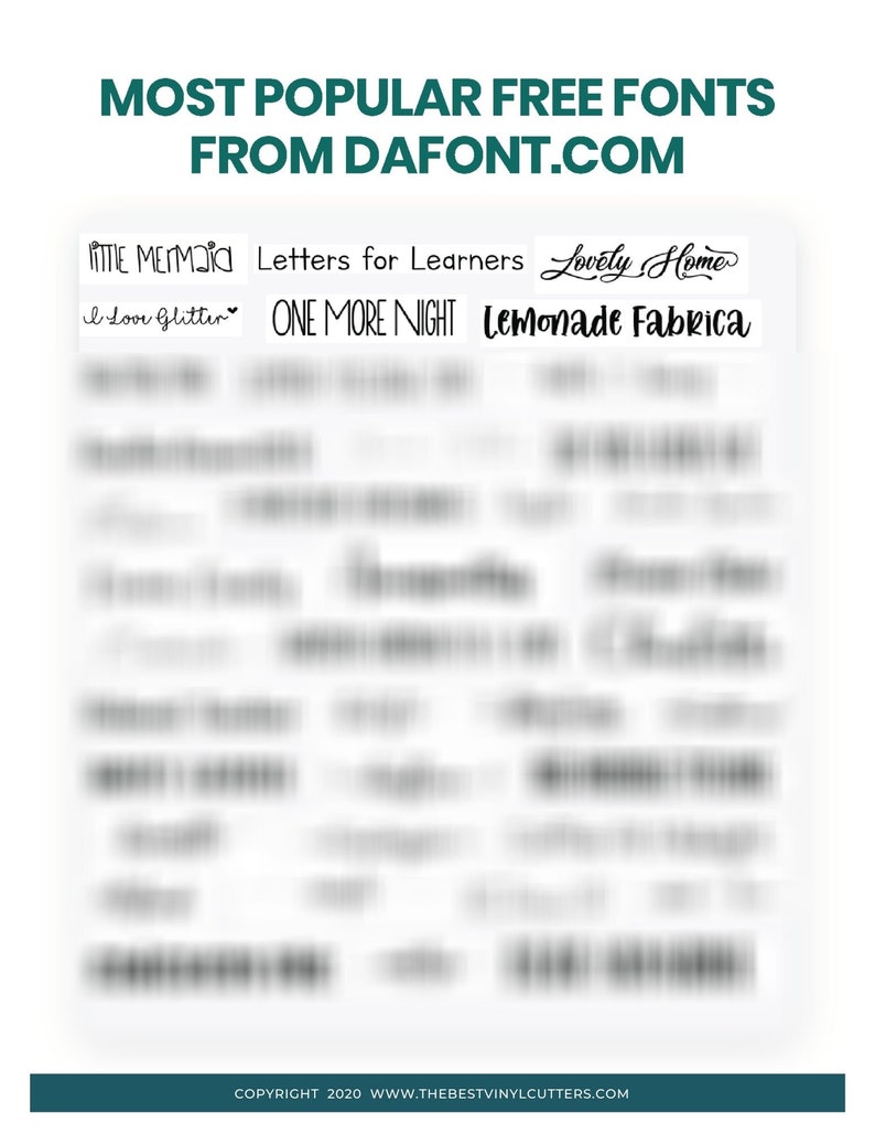 Printable Cheat Sheets for Most Popular Free Fonts Beginners Guide PDF ...