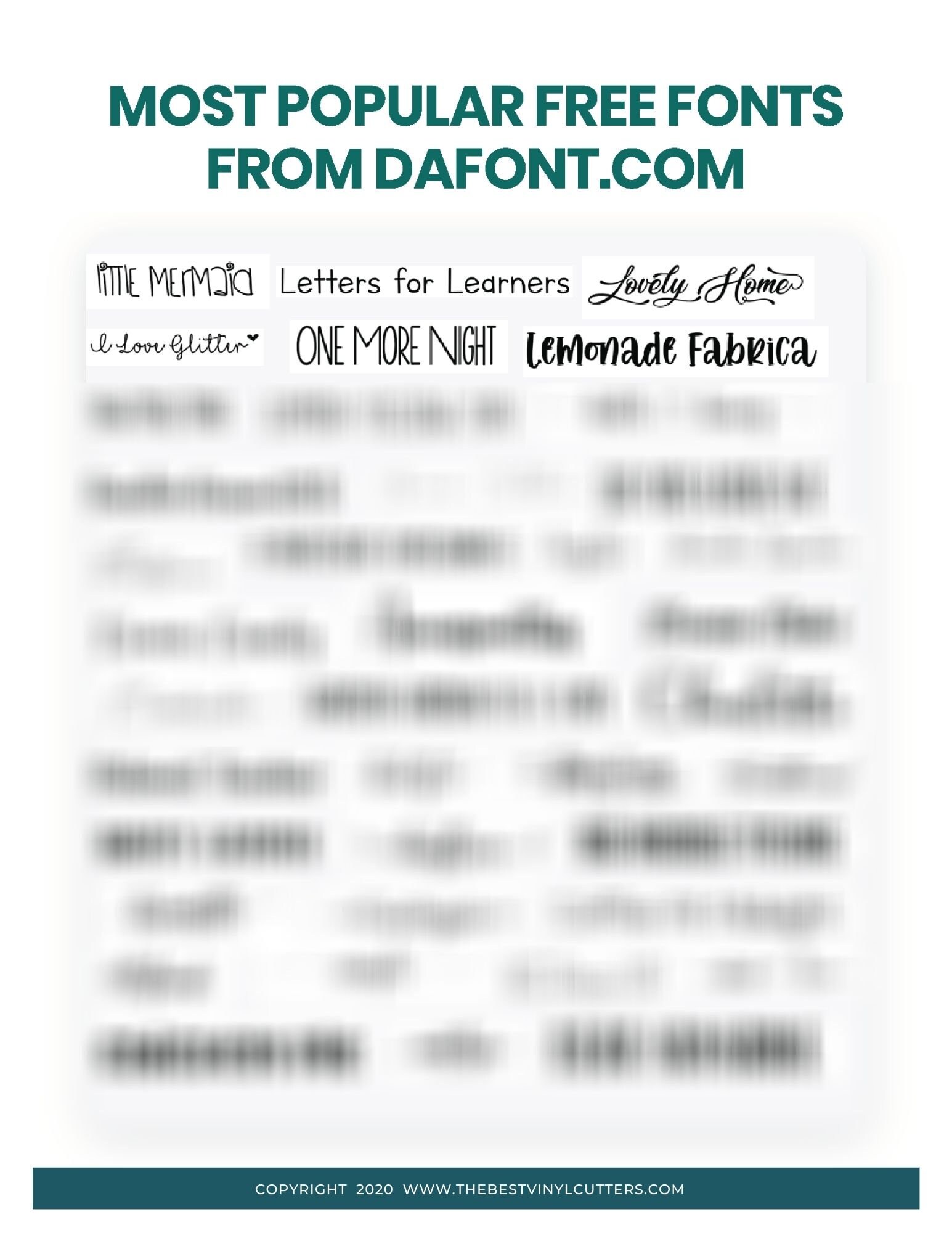 Printable Cheat Sheets for Most Popular Free Fonts - Beginners Guide ...