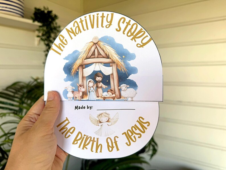 Printable Nativity Story Accordion Fold-out Craft | Birth of Baby Jesus ...