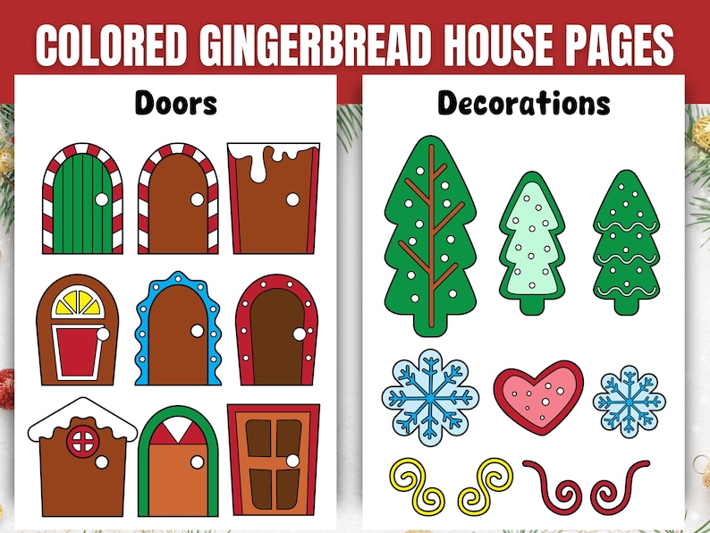 Printable Color & Build Your Own Gingerbread House | Christmas Cut and ...