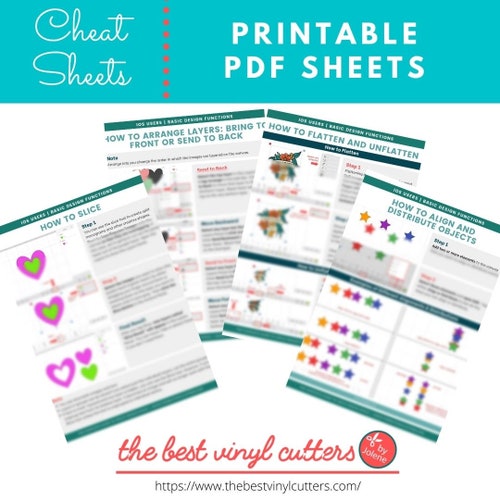 Printable Cheat Sheets for Cricut Design Space Beginners - Etsy