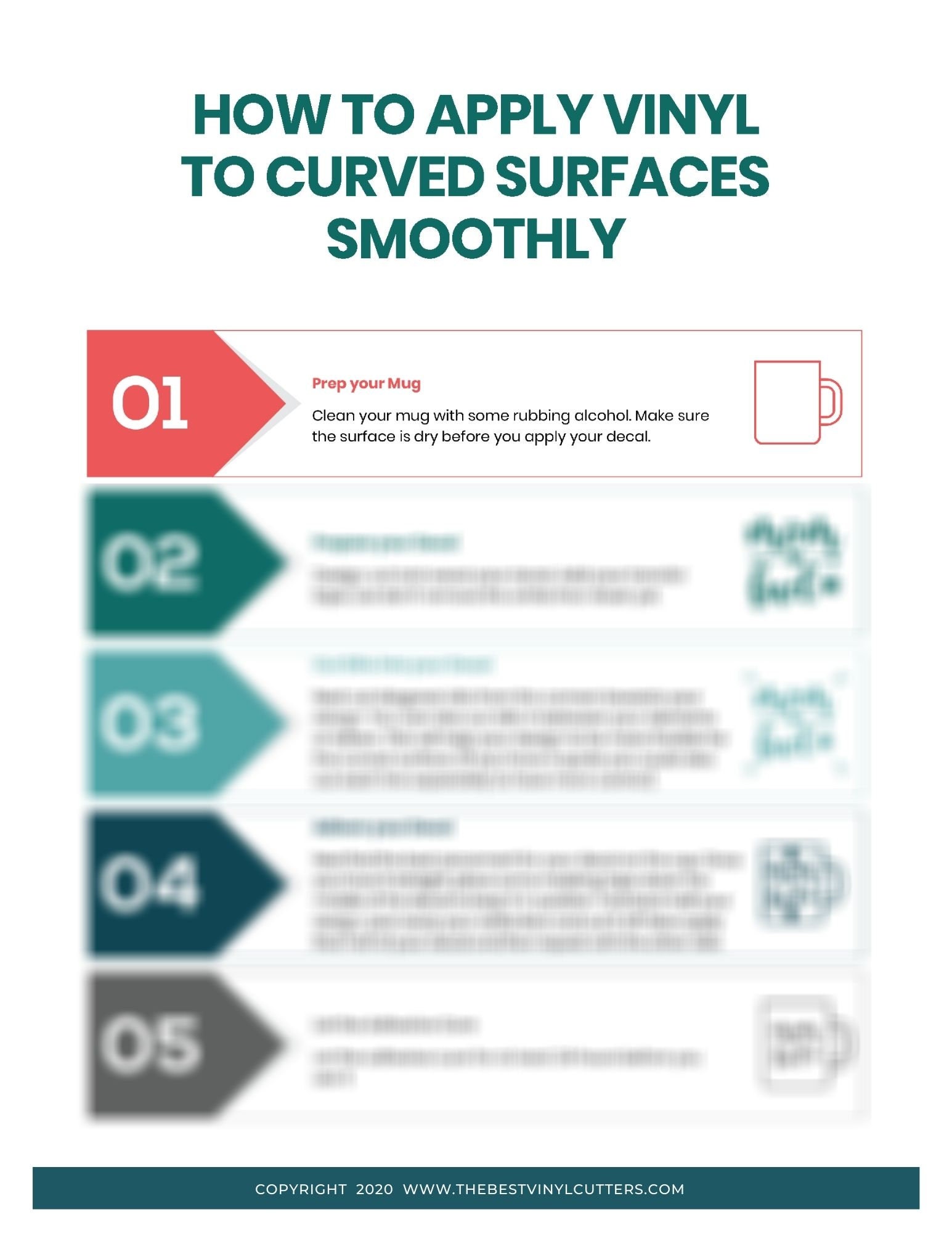 Printable Cheat Sheets for How to Apply Vinyl to Curved Surfaces ...