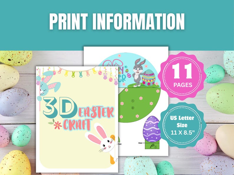 Build 3D Easter Printable Crafts for Kids | Spring Kids Activities ...