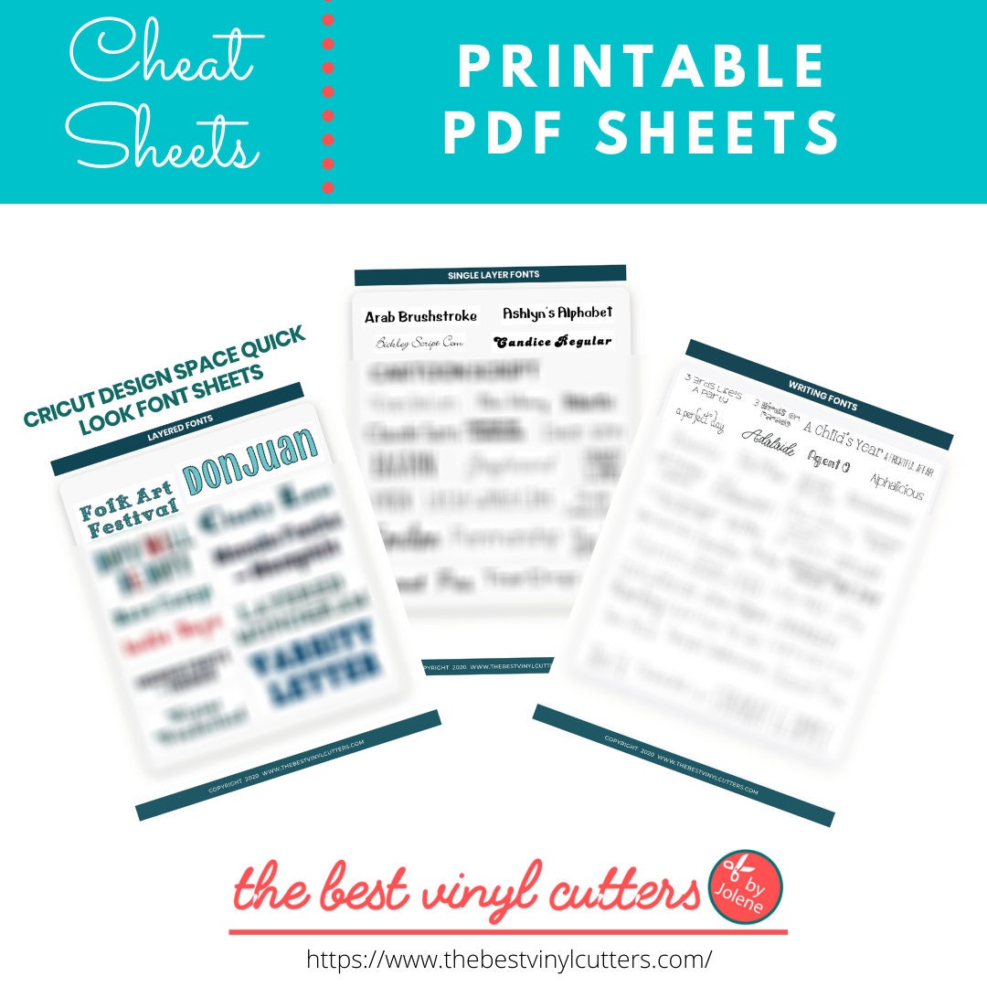 Printable Cheat Sheets for Cricut Design Space - Beginners Guide PDF ...