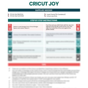 Printable Cheat Sheets for Cricut Joy on How to Make Cards - Beginners ...