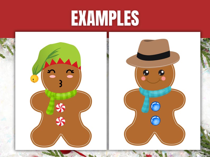 Printable Build a Gingerbread Man (roll a Gingerbread Man) Christmas ...