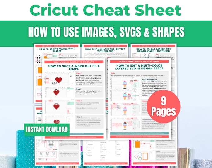 Cricut Cheat Sheet Print Then Cut Directions for Beginners Digital ...