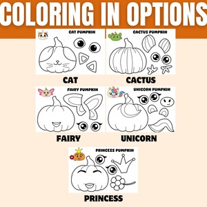 5 X Girls Disguise a Pumpkin Kids Craft Bundle | Halloween Kids ...