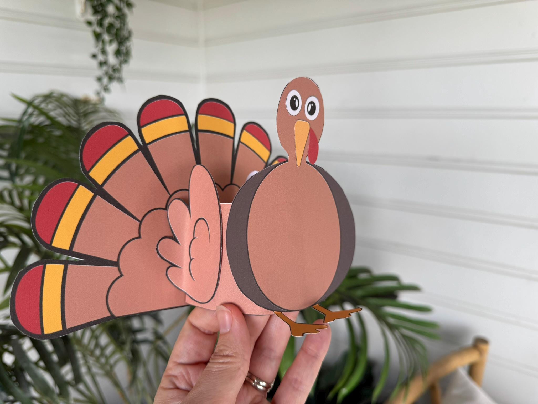 Build a 3D Turkey Craft for Kids | Thanksgiving Paper Craft | Printable ...