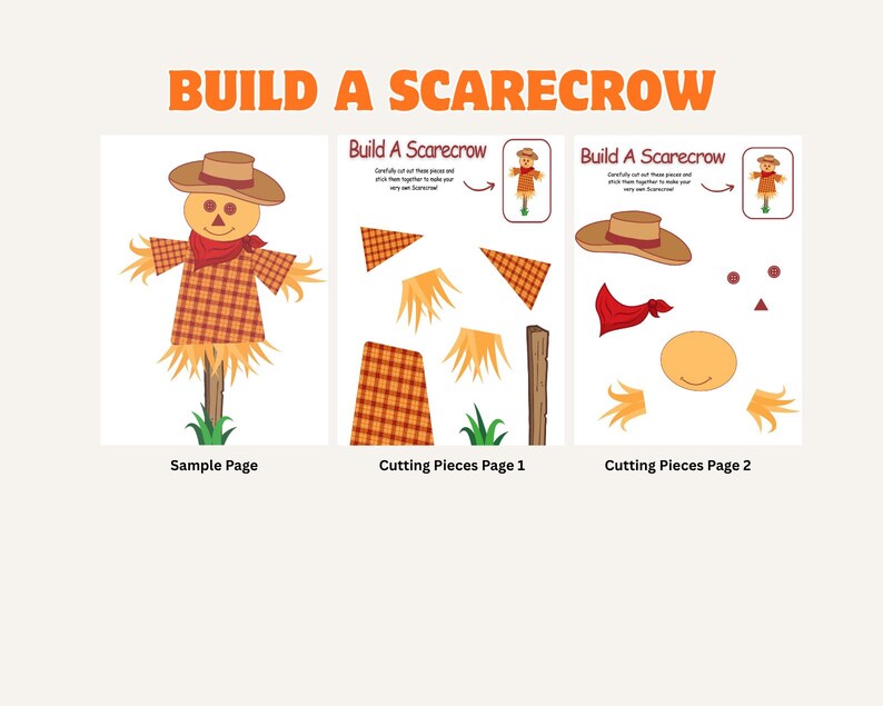 Build a Scarecrow Craft for Kids | Fall Printable Activity | Autumn ...