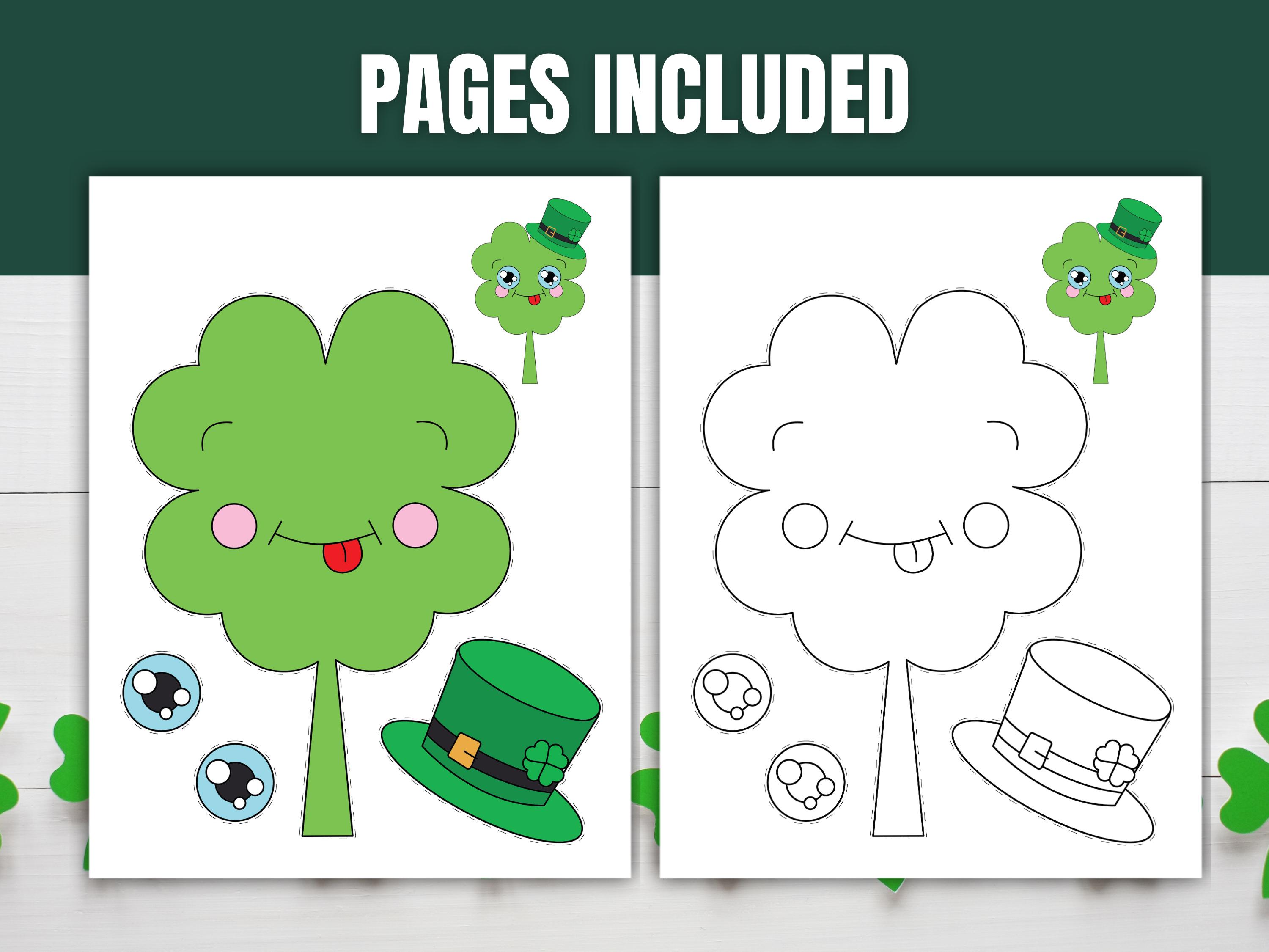 Build a Shamrock Printable Craft for Kids | St Patrick's Day Kids ...
