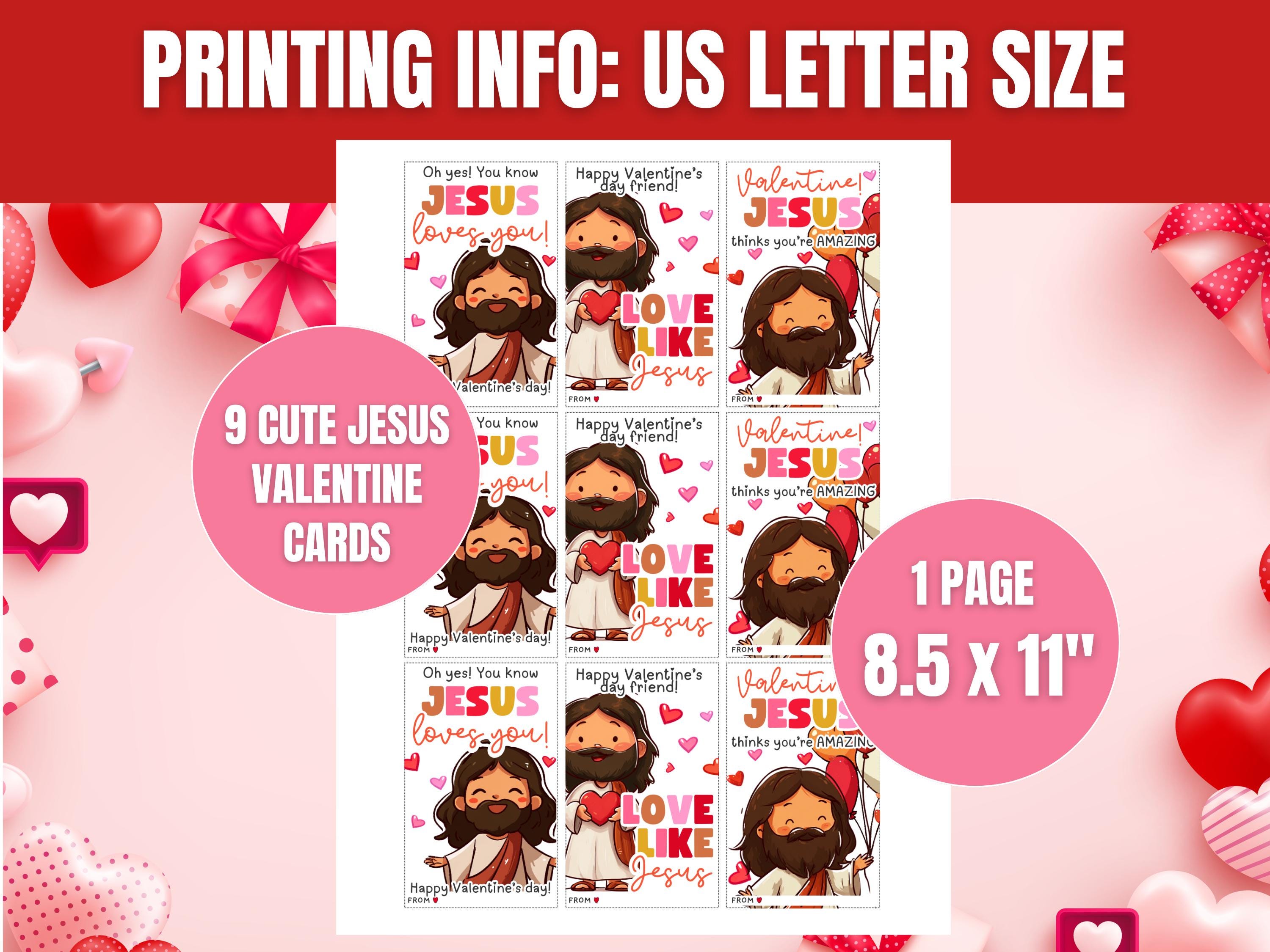 Printable Bible Verse Jesus Valentine Cards | Christian Kids School ...
