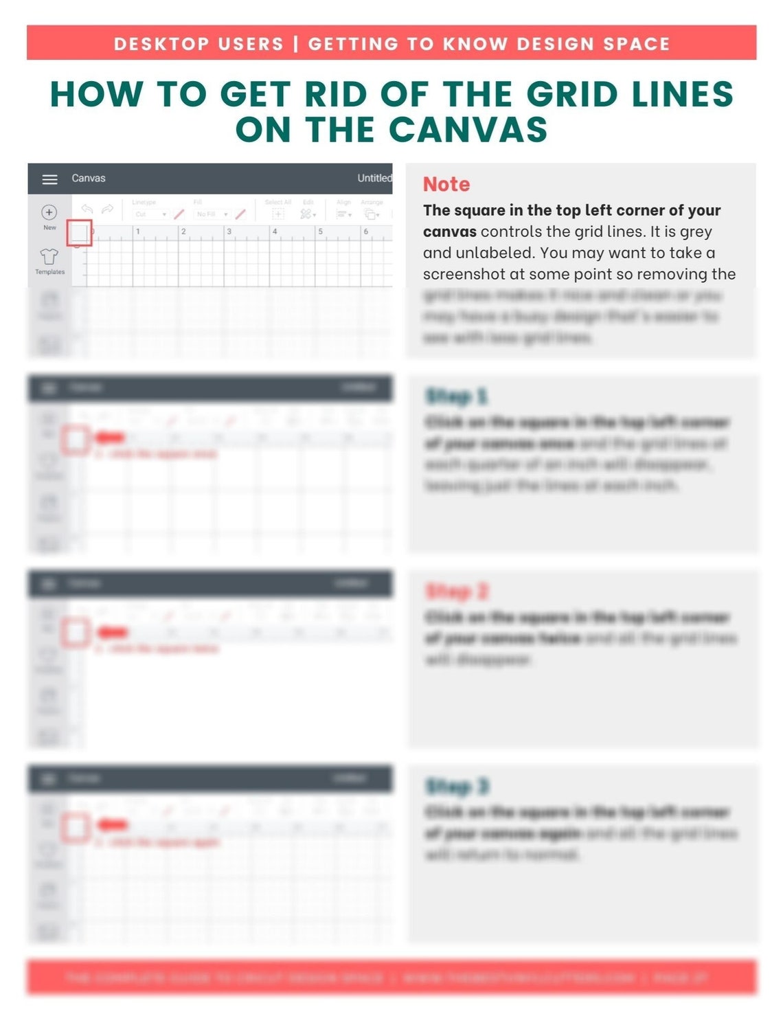 How To Get Rid Of Grid Lines Step by step Tutorial Sheet For Etsy 