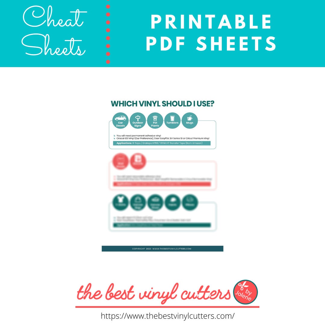 Printable Cheat Sheets for Which Vinyl Should I Use Beginners Guide PDF ...