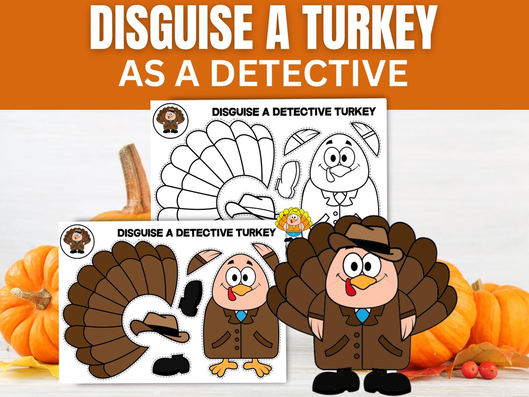 Disguise a Turkey as a Detective Kids Craft | Printable Paper ...