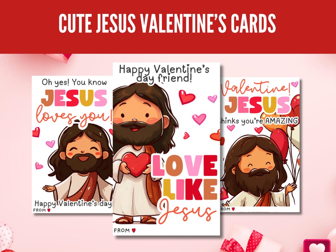 Printable Bible Verse Jesus Valentine Cards | Christian Kids School ...